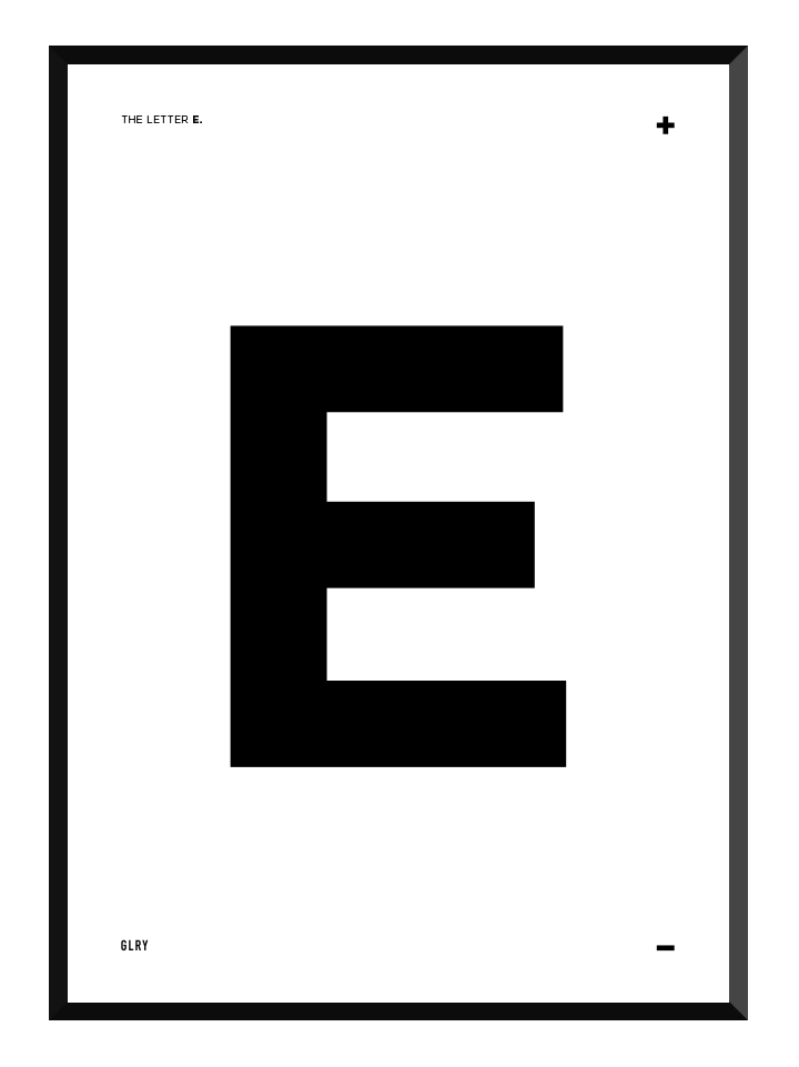 Bokstaven E Poster I Stilren design I Köp den på glry.se