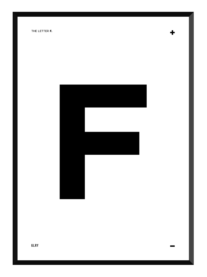 Bokstaven F Poster I Stilren design I Köp den på glry.se