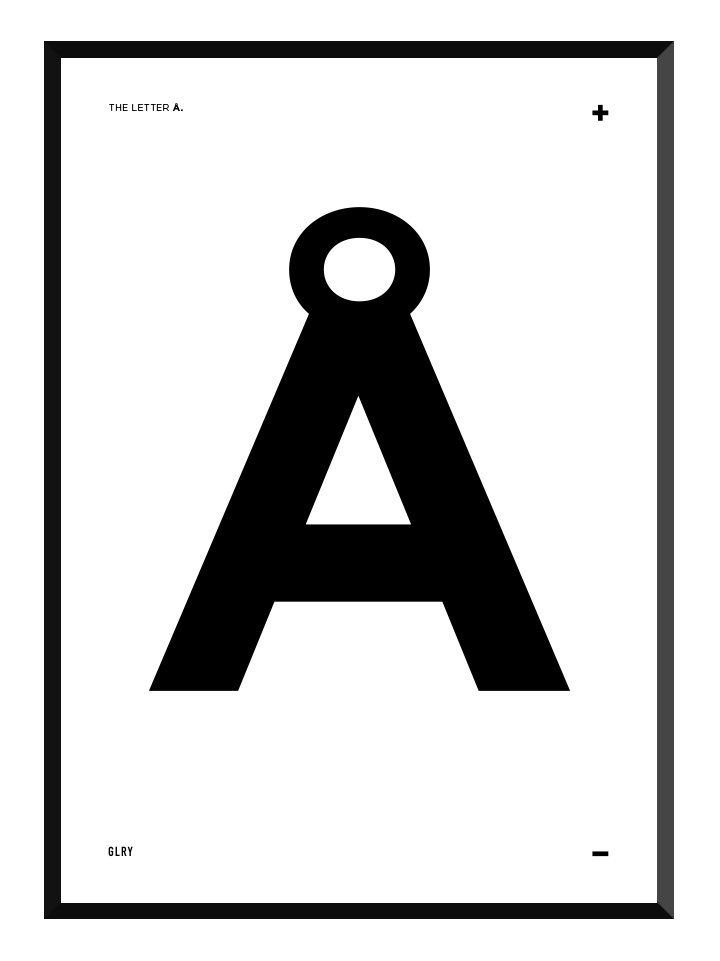 Bokstaven Å Poster I Stilren design I Köp den på glry.se