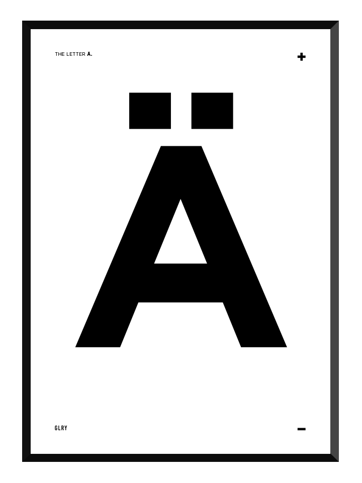 Bokstaven Ä Poster I Stilren design I Köp den på glry.se