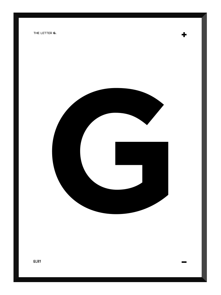Bokstaven G Poster I Stilren design I Köp den på glry.se