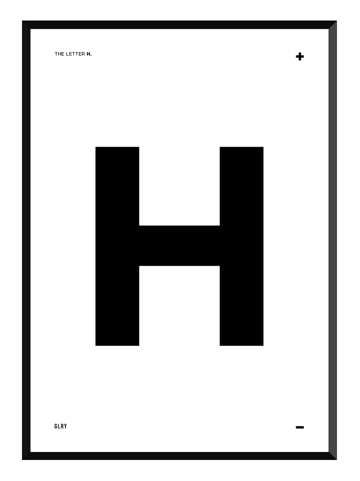 Bokstaven H Poster I Stilren design I Köp den på glry.se