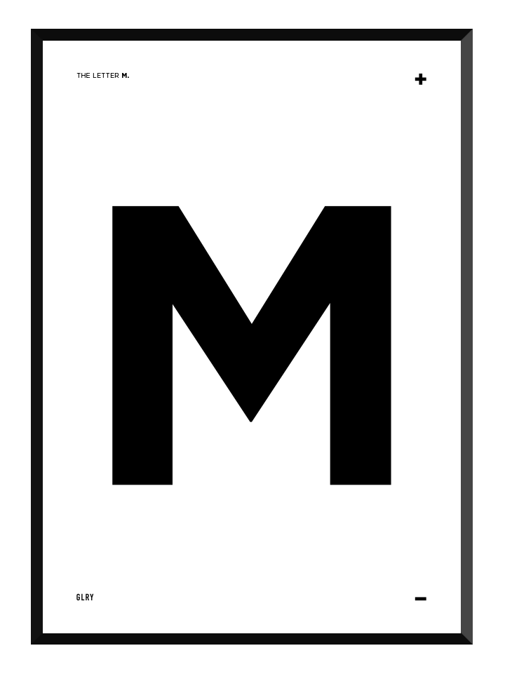 Bokstaven M Poster I Snygg design I Köp den på glry.se