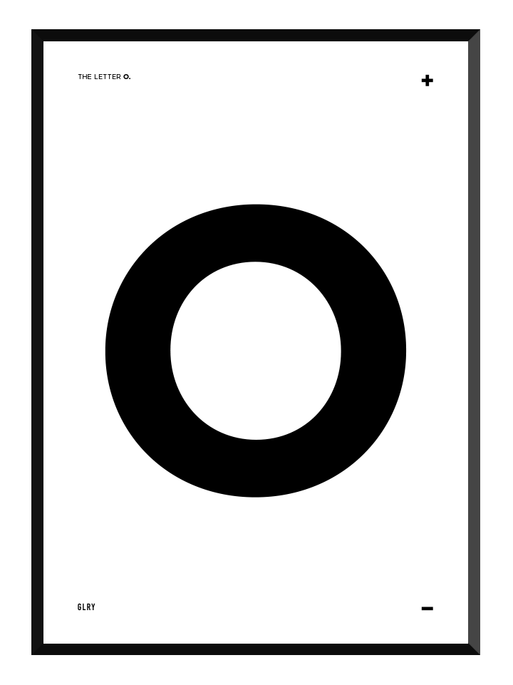 Bokstaven O Poster I Snygg design I Köp den på glry.se