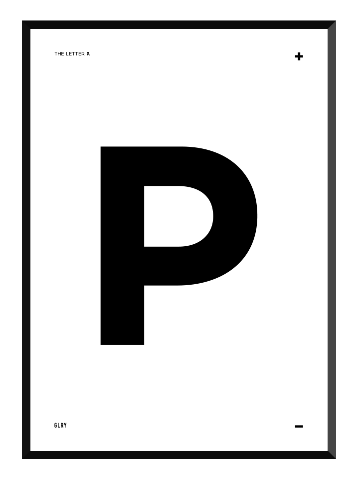 Bokstaven P Poster I Design av GLRY I Posters/Prints/Tavlor online