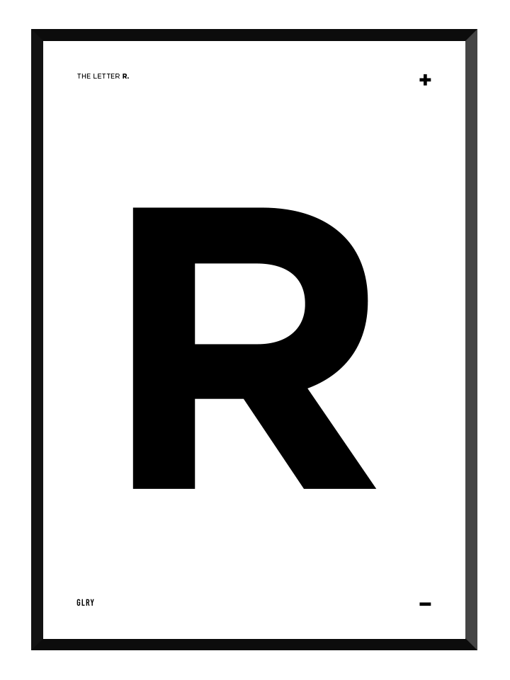 Bokstaven R Poster I Posters/ Prints/ Tavlor I GLRY.SE
