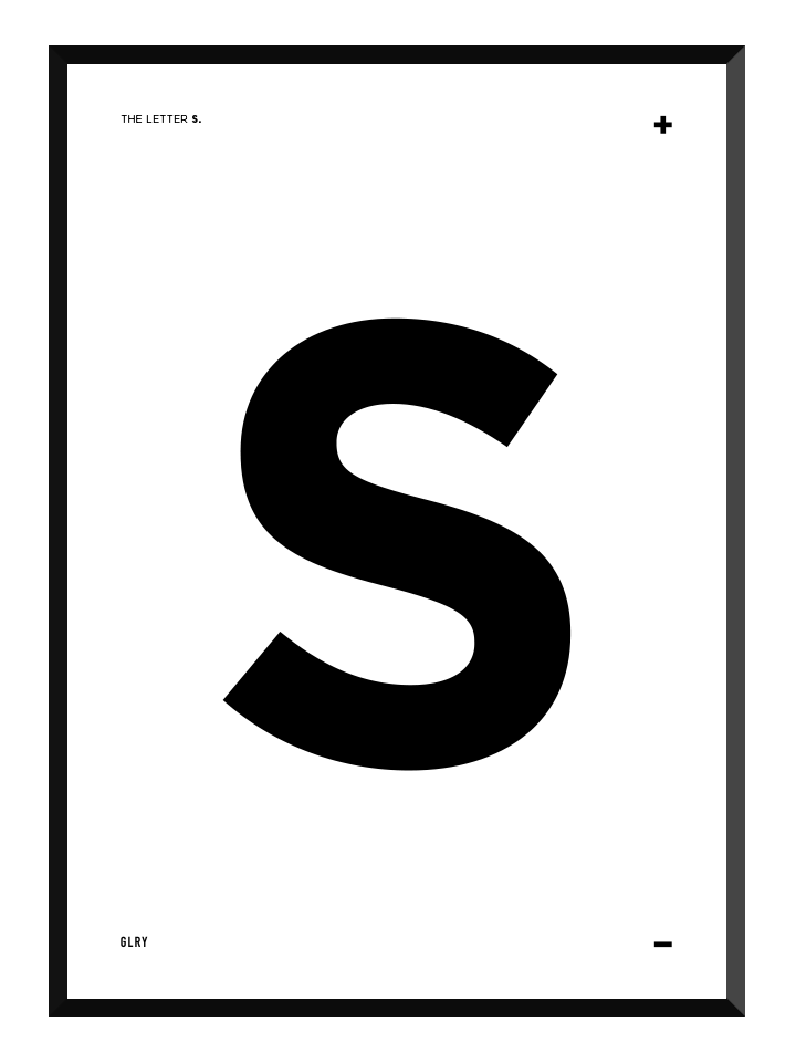 Bokstaven S Poster I Stilren design I Köp den på glry.se
